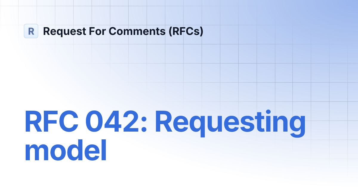RFC 042: Requesting model | Request For Comments (RFCs)